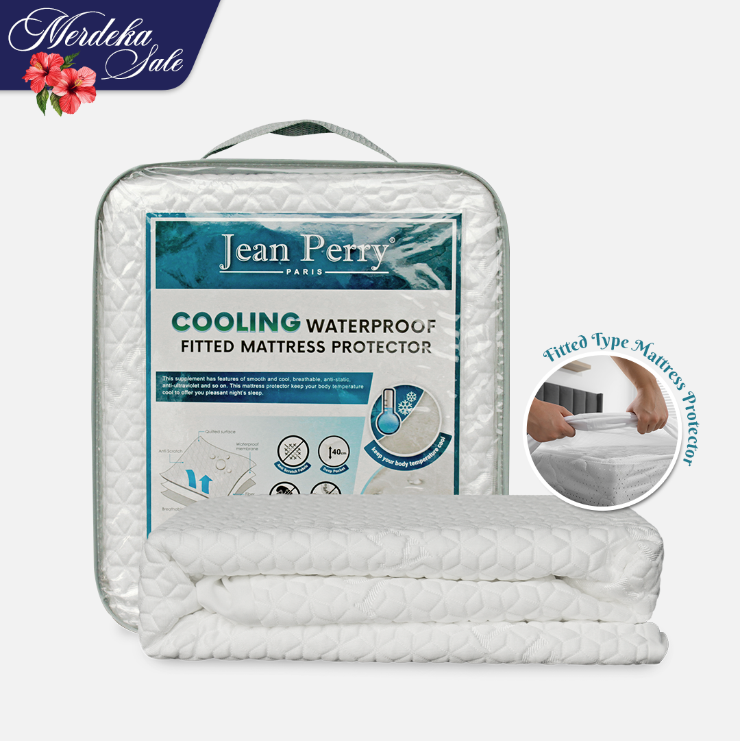 Jean Perry Cooling Waterproof Fitted Mattress Protector - 40cm