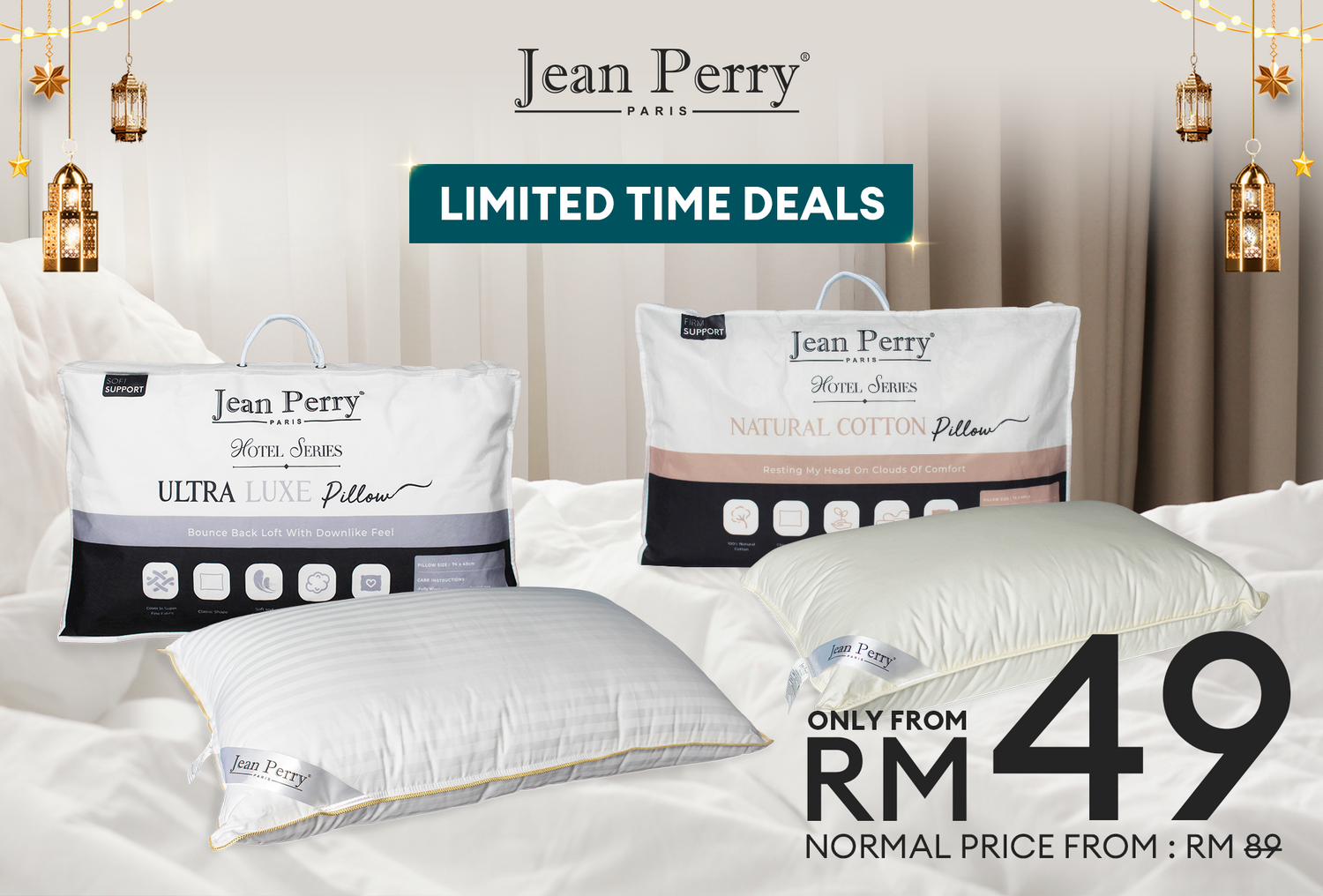Jean Perry Malaysia Official Brand Store Bedsheet, Pillow & Bedding