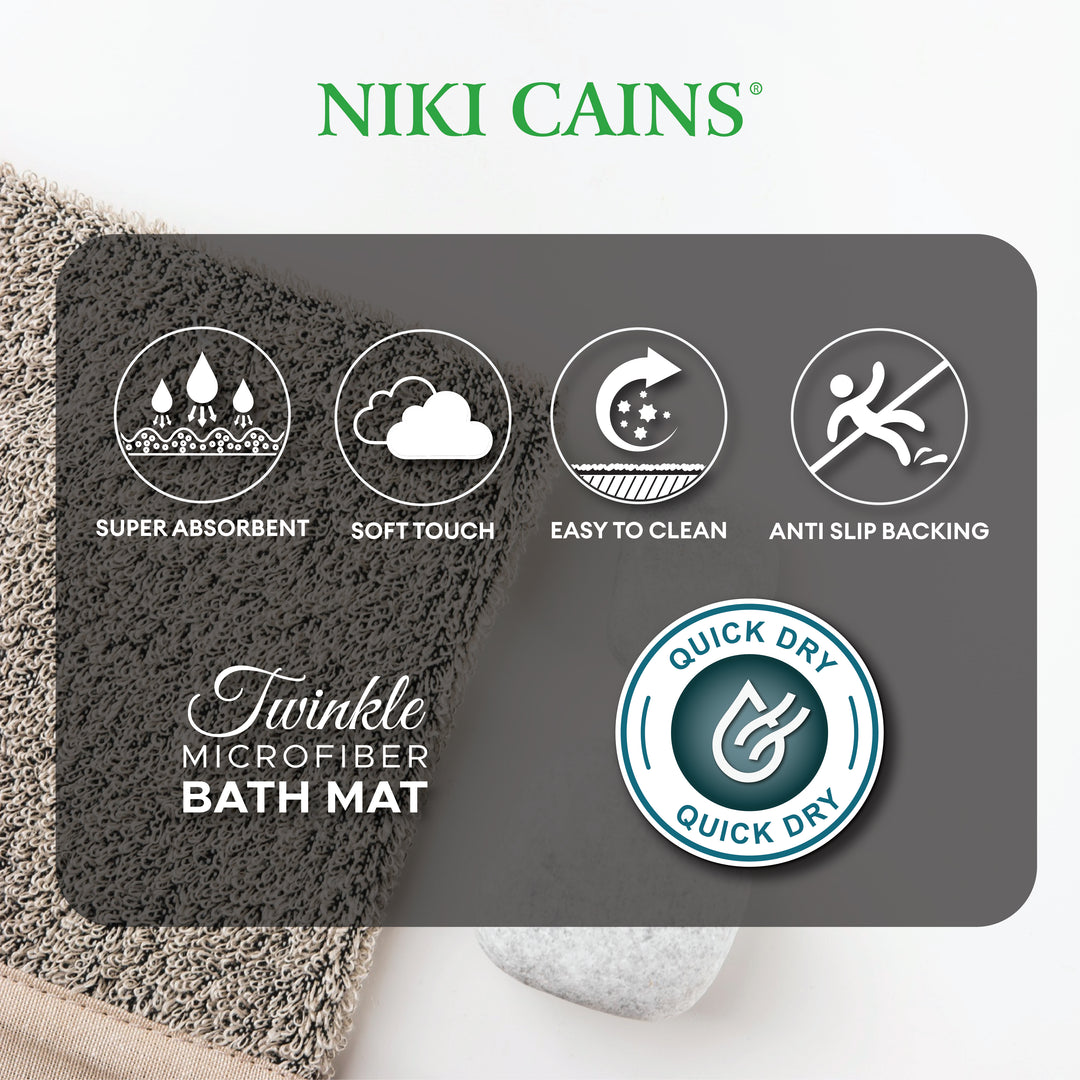 Niki Cains Twinkle Microfiber Bathmat - 40cm x 60cm – Jean Perry